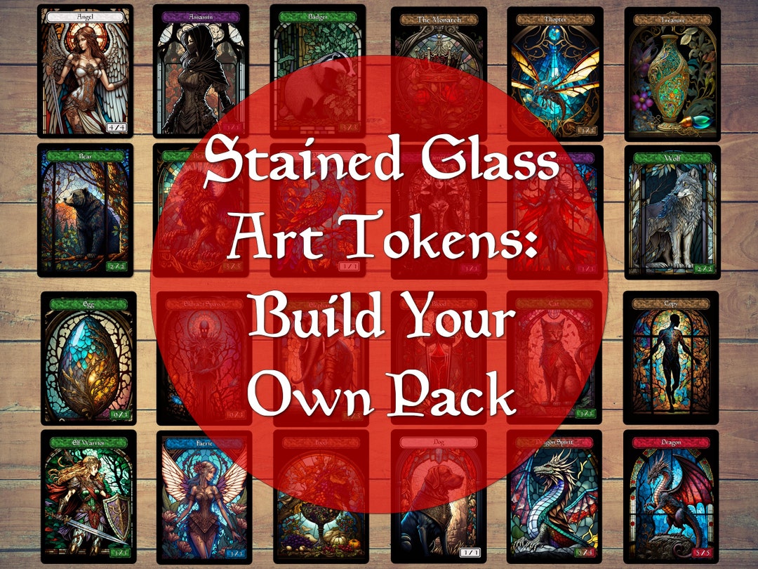 Stained Glass Art Token MTG Token Bundle Magic Token Bundle MTG Stained ...