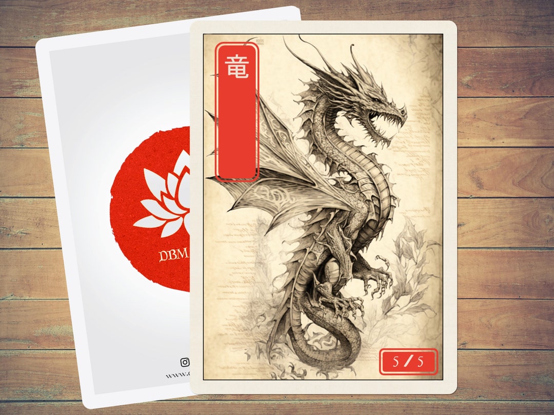 Dragon Token Japanese Style Art 5 Token Pack for Magic and Other ...