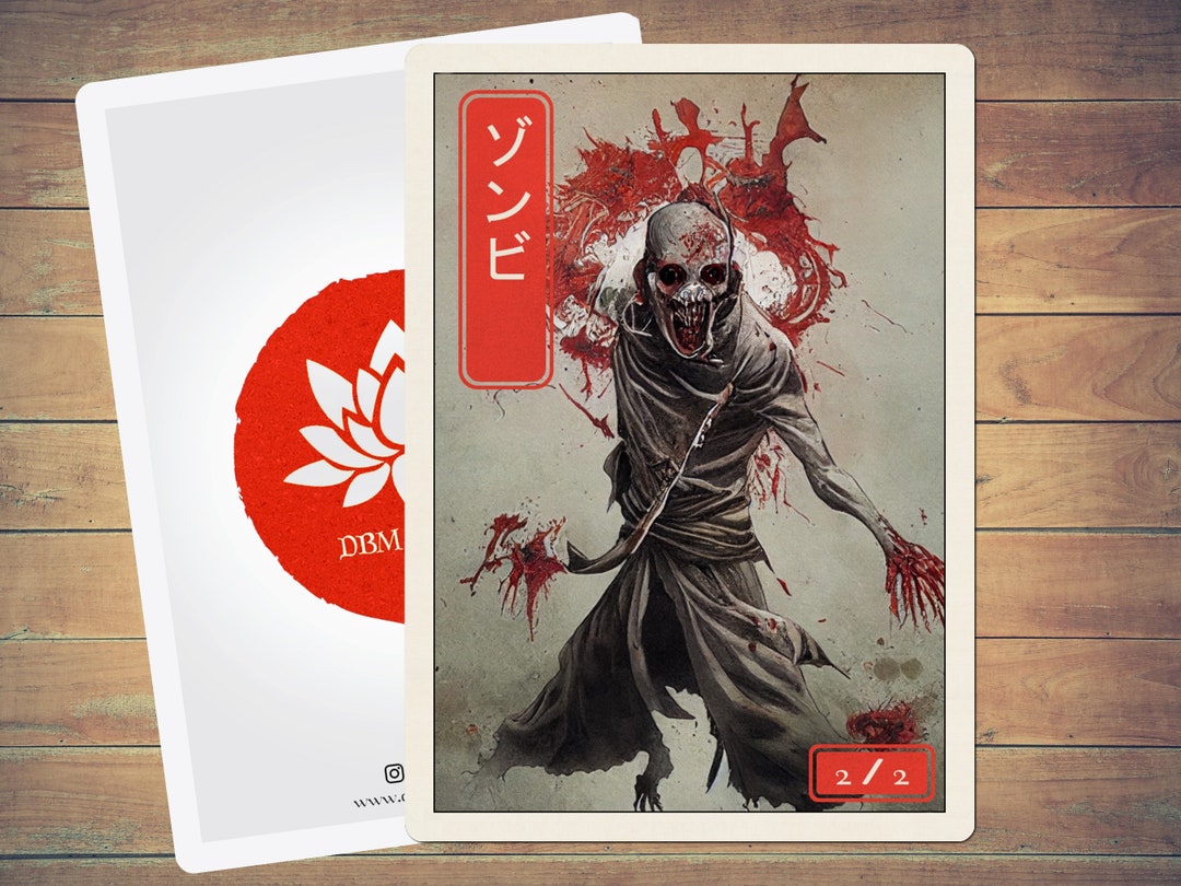 Zombie Token MTG Token Japanese Style Art Token 5 Pack for Magic and ...