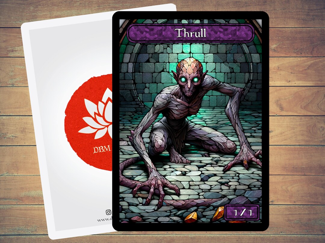 Thrull Token MTG Token Stained Glass Art Token 5 Pack for Magic and ...