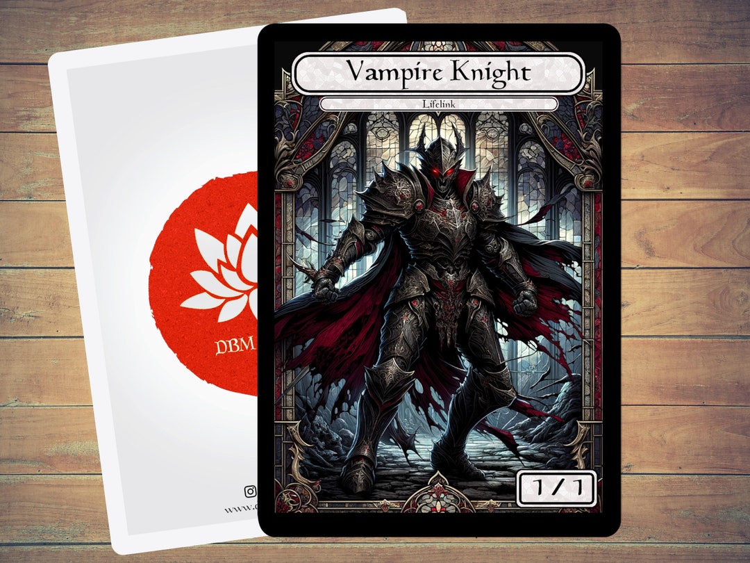 Vampire Knight Token MTG Token Stained Glass Art Token 5 Pack for Magic ...