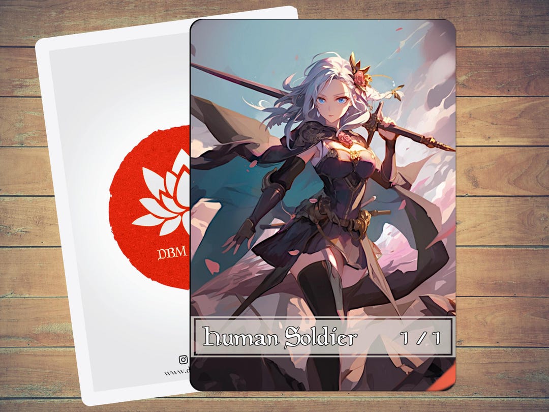 Human Soldier Token Human Token MTG Token MTG Anime Token Art Token 5 ...