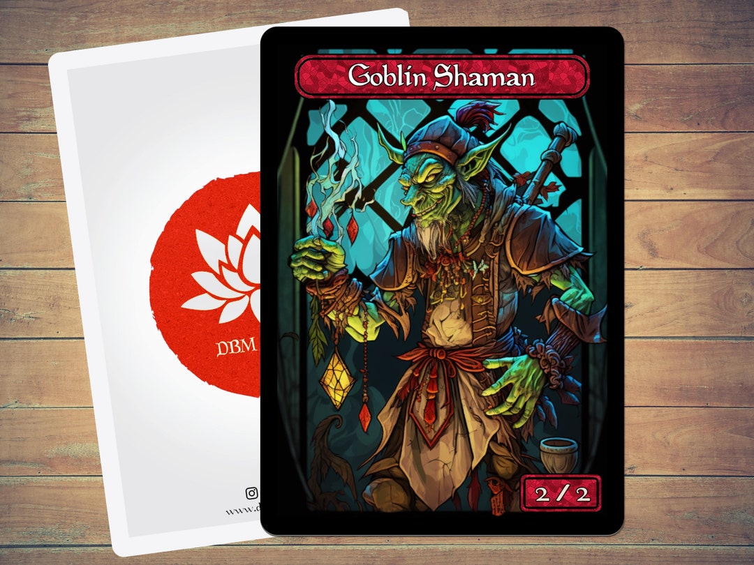 Goblin Shaman Token Stained Glass Art Token 5 Pack for Magic and Other ...