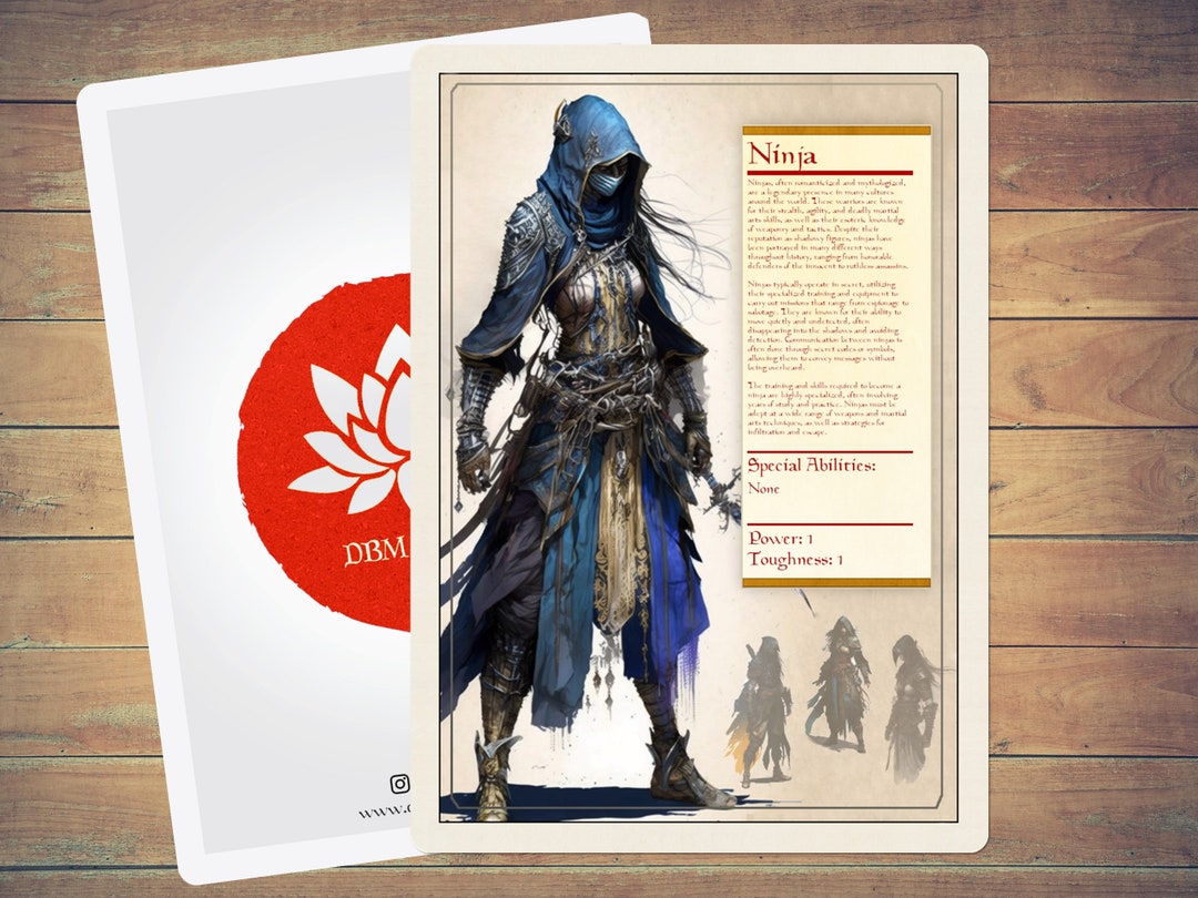 Ninja Monster Profile Art Token 5 Pack for Magic and Other - Etsy