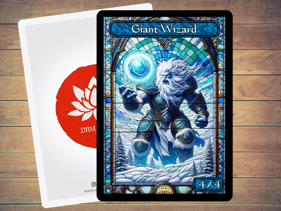 Giant Wizard Stained Glass Art Token 5 Pack for Magic and Other ...
