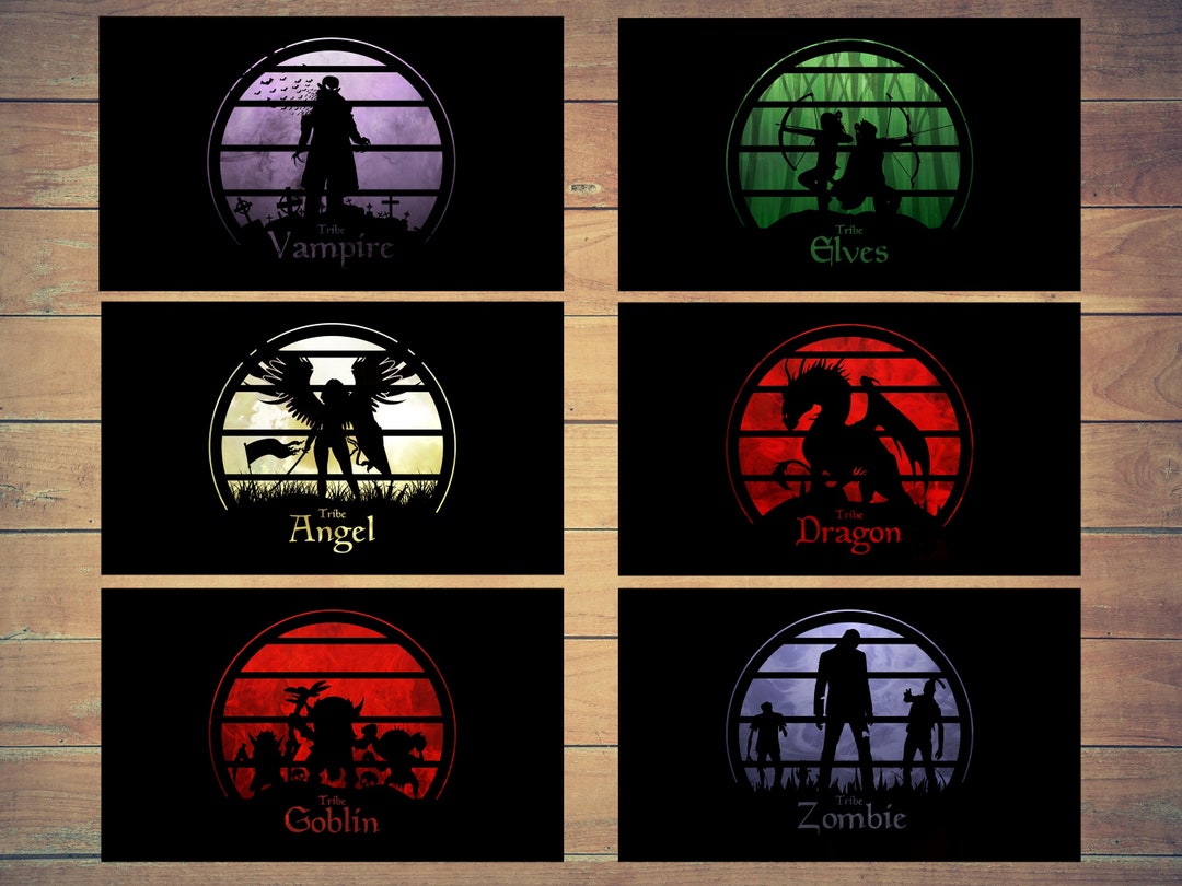 Magic Tribes 14" X 24" Playmat for Ccg and Other Tabletop Board Games ...