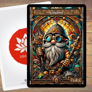 Gnome Token MTG Token Stained Glass Art Token 5 Pack for Magic and ...