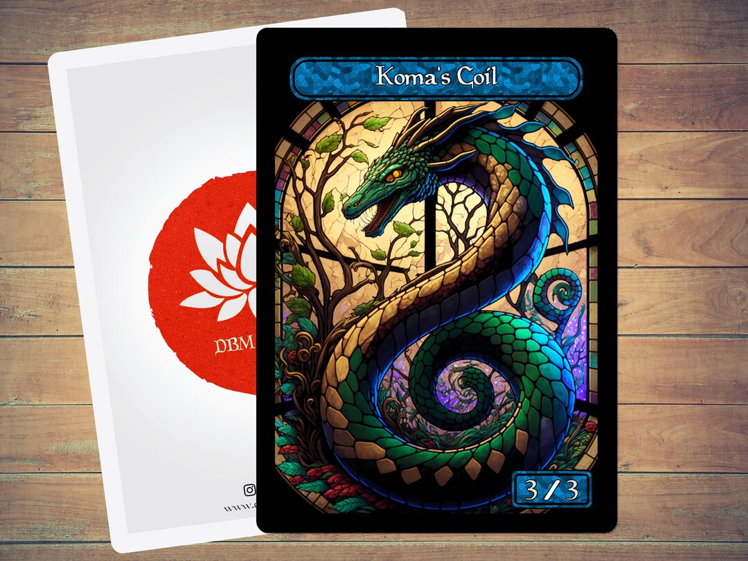Koma's Coil Token Stained Glass Art Token 5 Pack for Magic and Other ...