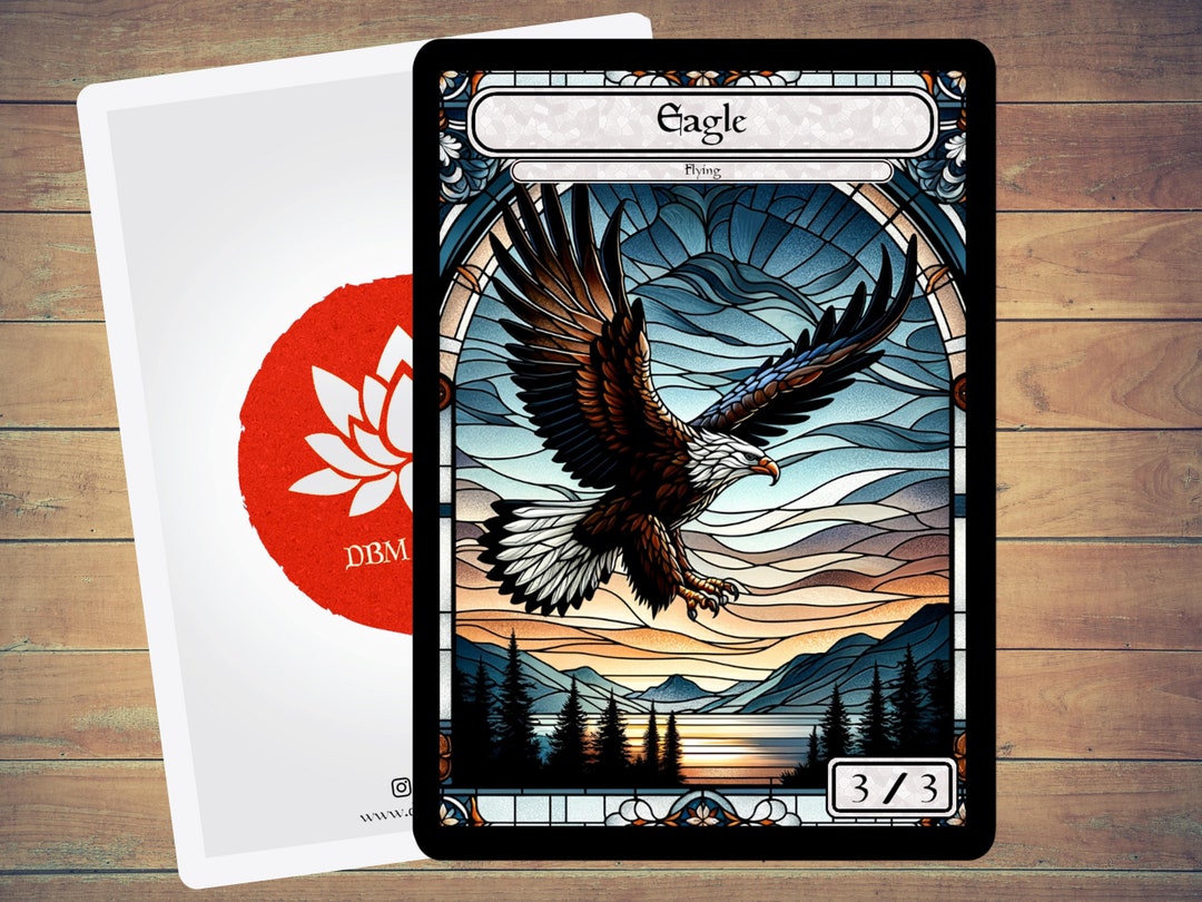 Eagle Token MTG Token Stained Glass Art Token 5 Pack for Magic and ...