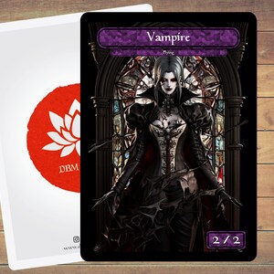 Vampire Token MTG Token Stained Glass Art Token 5 Pack for Magic and ...