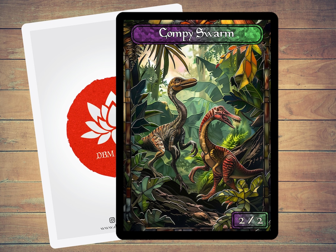 Compy Swarm Token MTG Token Stained Glass Art Token 5 Pack for Magic ...