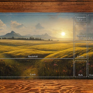 Plains 14" X 24" Playmat With Option for Magic Zone Layout for Edh and ...