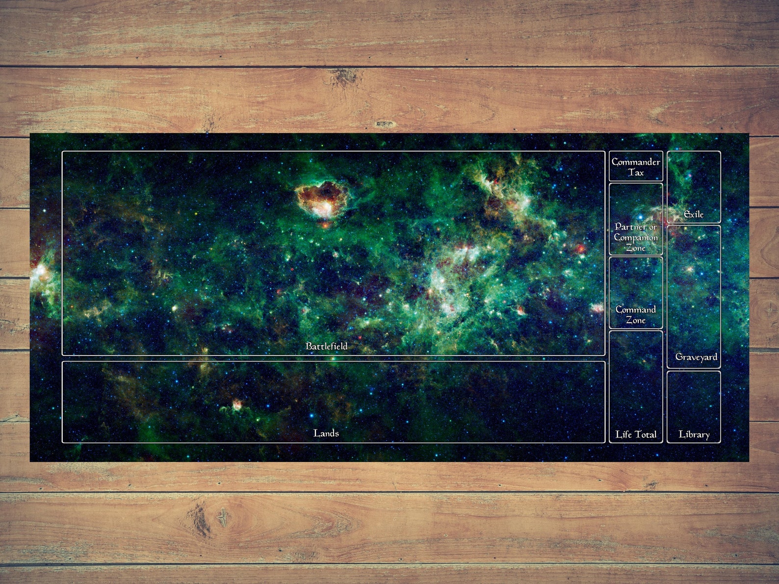 Magic Zone Layout 16" X 35" Oversized Playmat for Edh and Commander ...