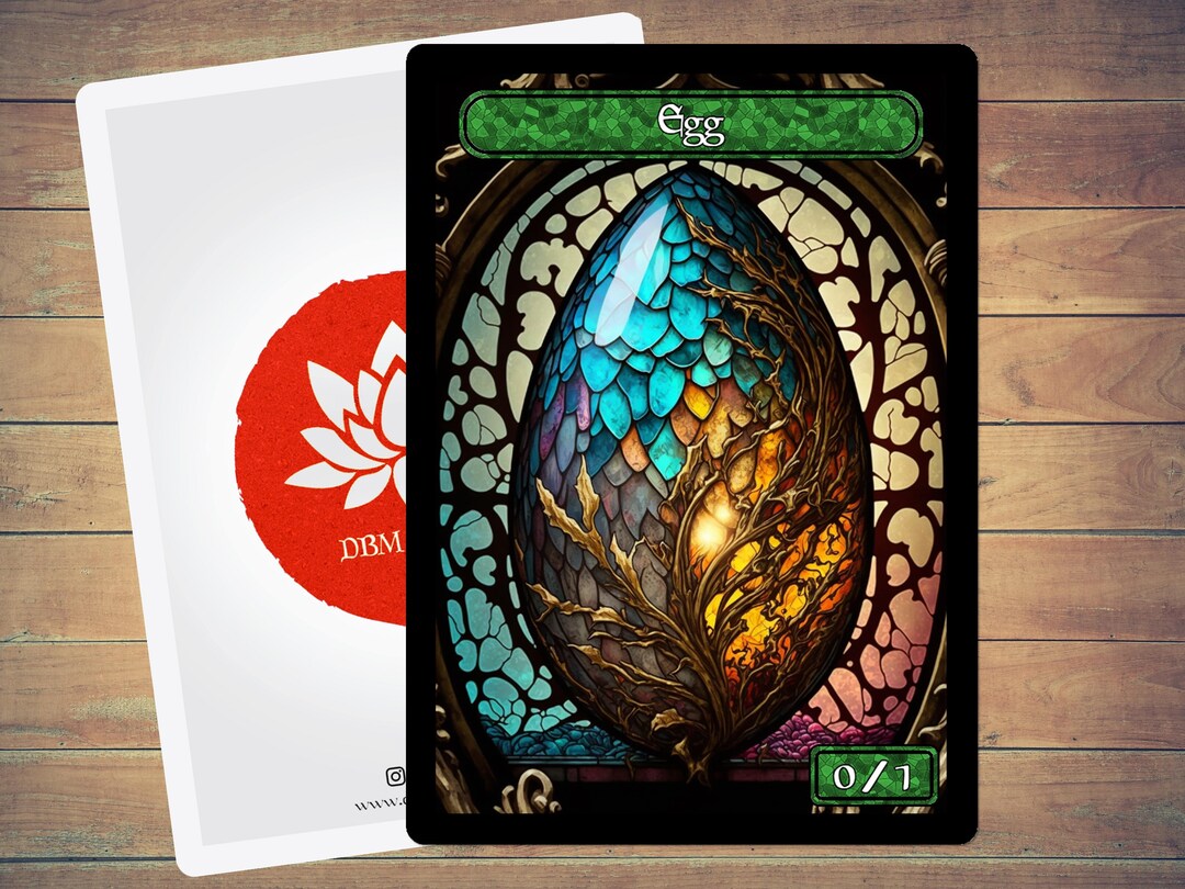 Egg Token Stained Glass Art Token 5 Pack for Magic and Other ...