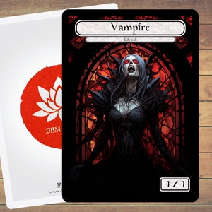 Vampire Deck Vampire Token Bundle Stained Glass Art Vampire Token Blood ...