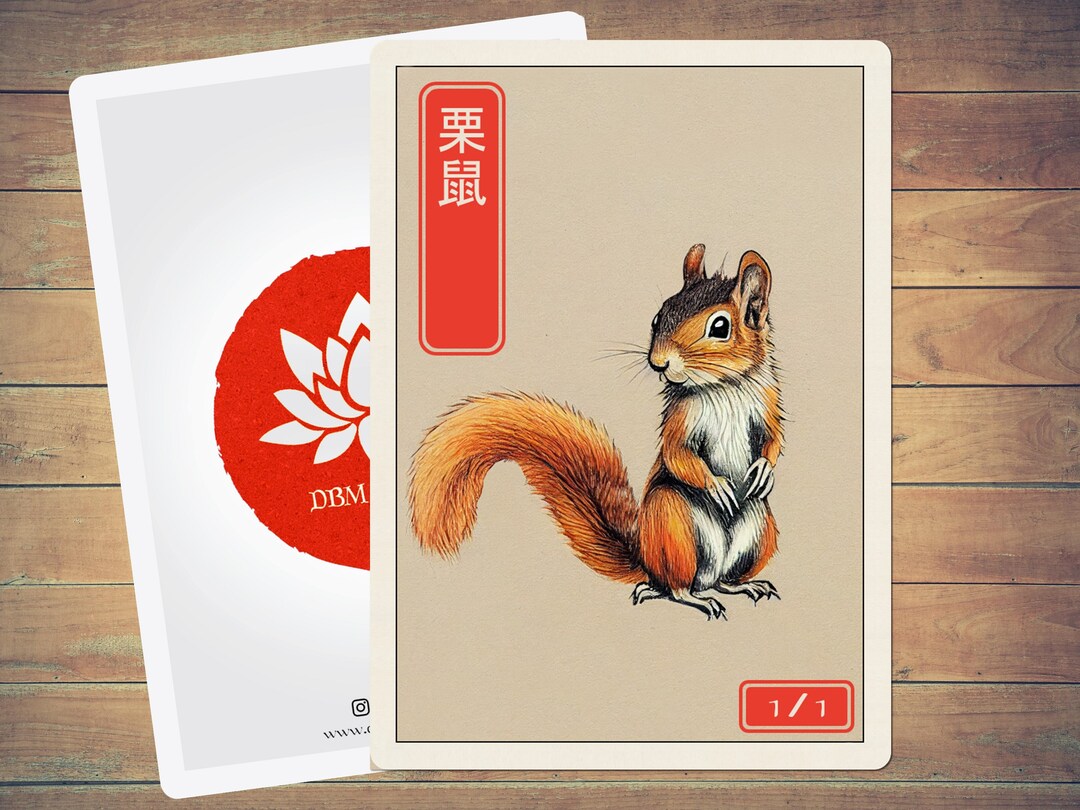 Squirrel Token MTG Token Japanese Style Art Token 5 Pack for Magic and ...