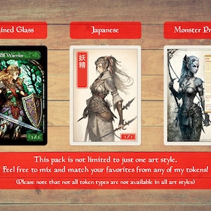 Anime Art MTG Token Anime Magic Token Custom Pack for Magic Tokens and ...