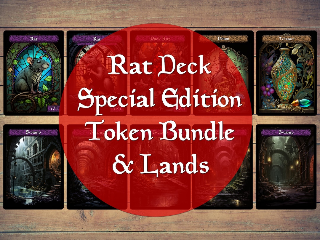 Rat Deck Vampire Token Bundle Token Stained Glass Art Rat Token Pack ...