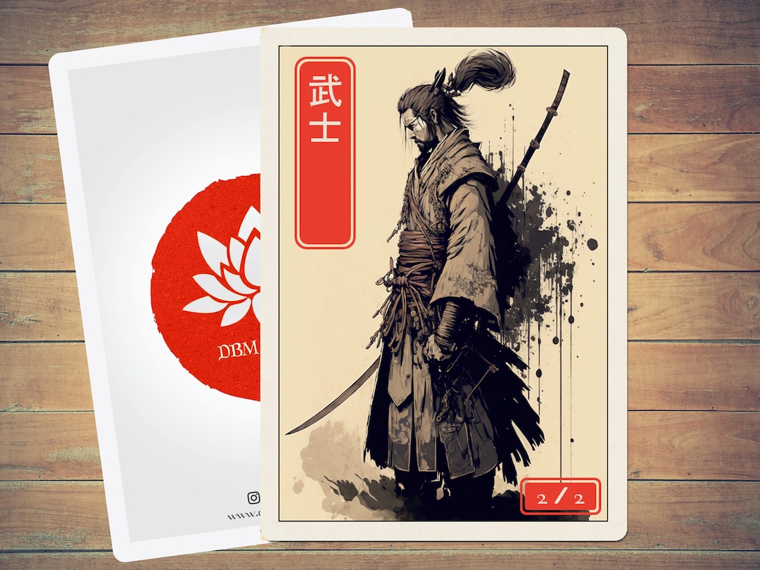 Samurai Token MTG Token Japanese Style Art Token 5 Pack for Magic and ...