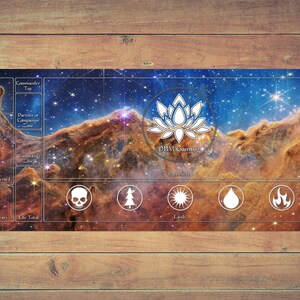 Magic Zone Layout 16" X 35" Oversized Playmat for Edh and Commander ...