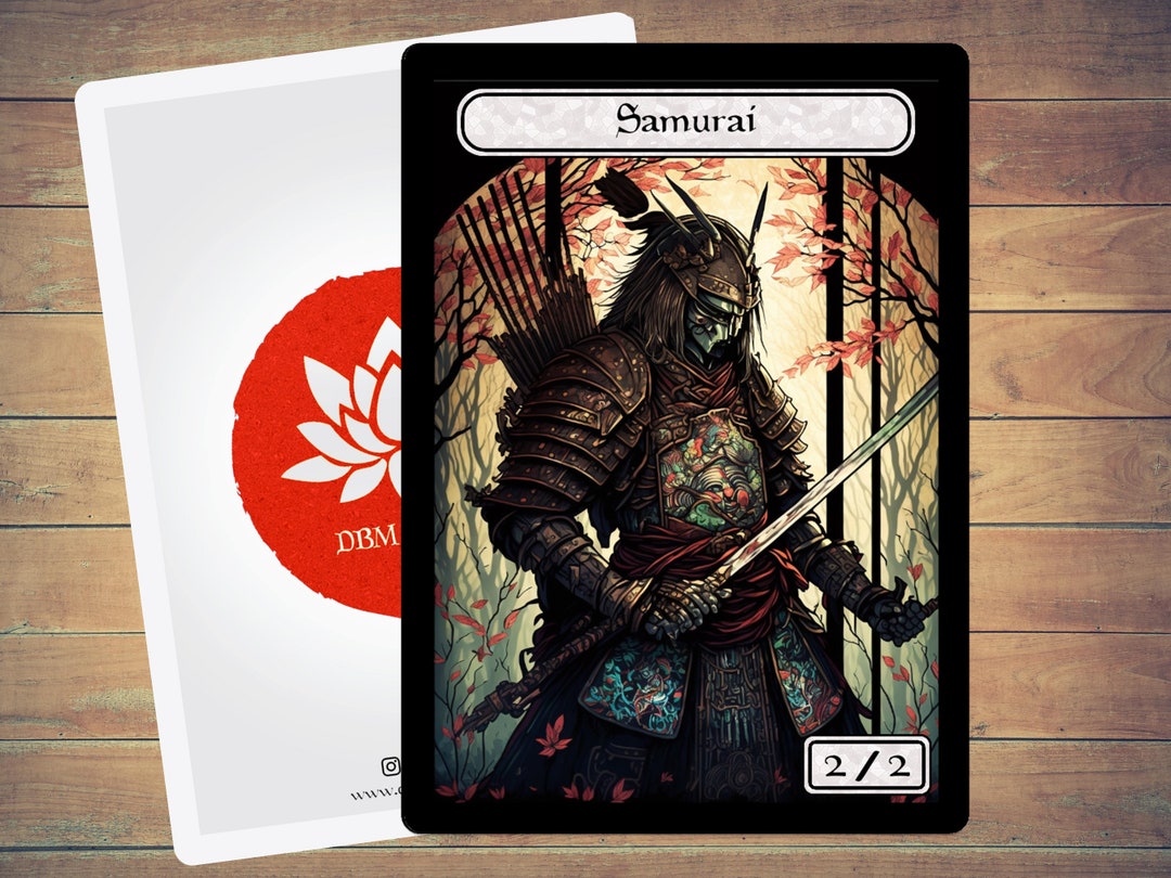 Samurai Stained Glass Art Token 5 Pack for Magic and Other Collectable ...