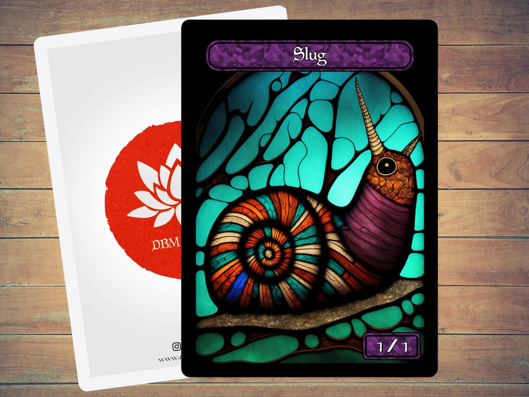 Slug Token Stained Glass Art Token Pack for Magic and Other Collectable ...
