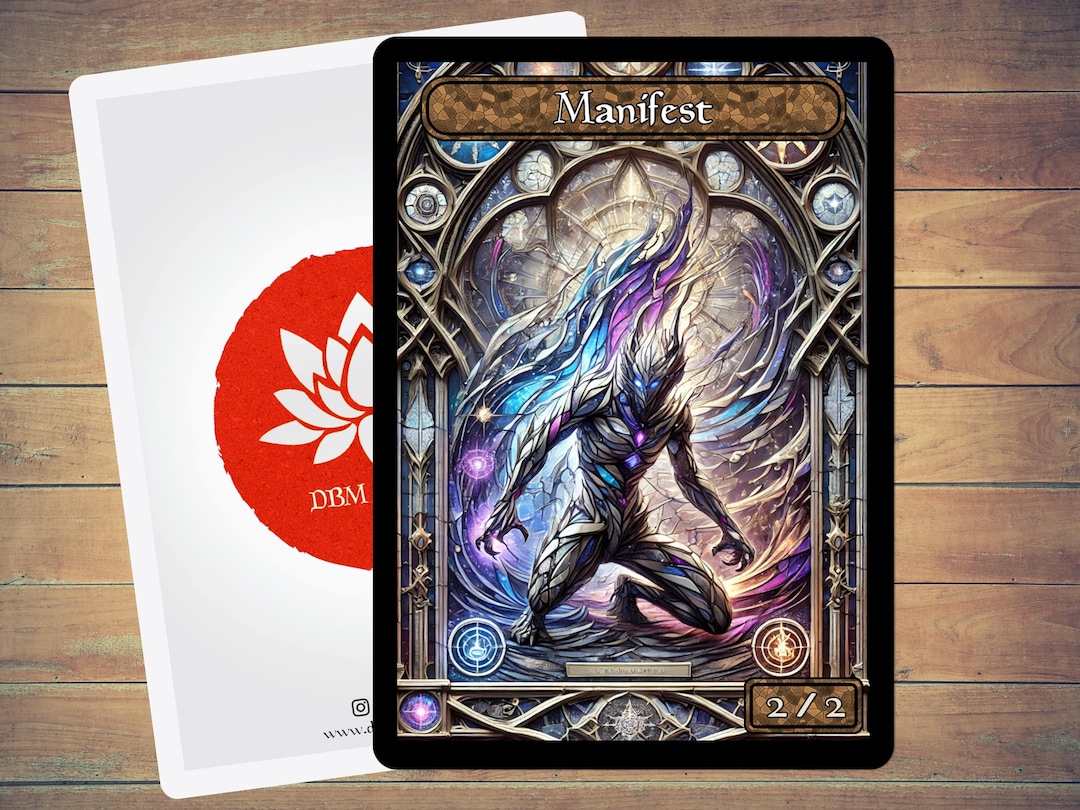 Manifest Token MTG Token Stained Glass Art Token 5 Pack for Magic and ...