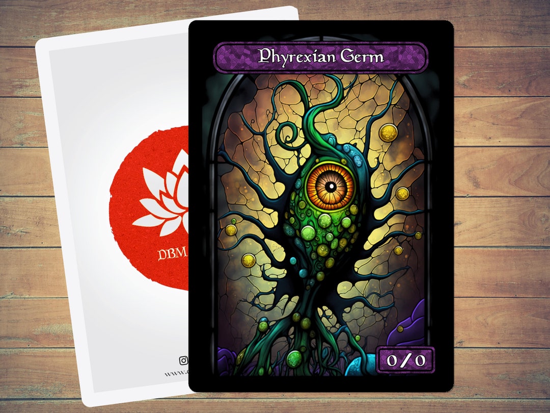 Phyrexian Germ Token Stained Glass Art Token 5 Pack for Magic and Other ...