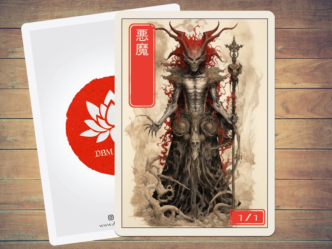 Devil Token Japanese Style Art Token 5 Pack for Magic and Other Collectable Card Games - Etsy