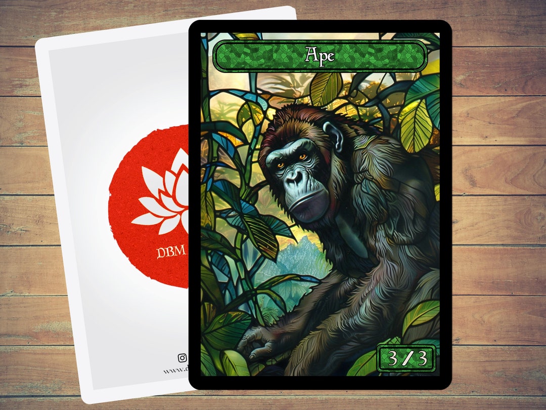Ape Token MTG Token Stained Glass Art Token 5 Pack for Magic and Other ...