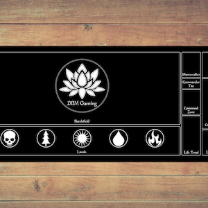 Magic Zone Layout 16" X 35" Oversized Playmat for Edh and Commander ...