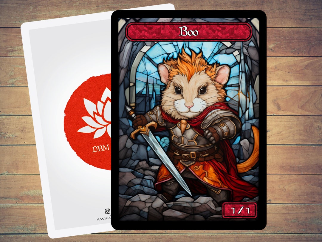 Boo Token MTG Token Stained Glass Art Token 5 Pack for Magic and Other ...