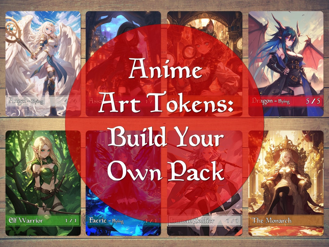 Anime Art MTG Token Anime Magic Token Custom Pack for Magic Tokens and ...