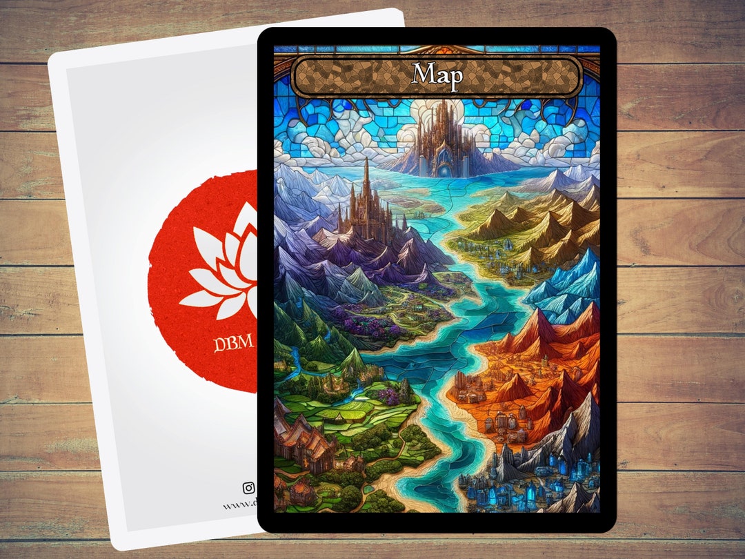 Map Token Token Stained Glass Art Token 5 Pack for Magic and Other ...