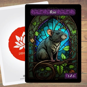 Rat Deck Vampire Token Bundle Token Stained Glass Art Rat Token Pack ...