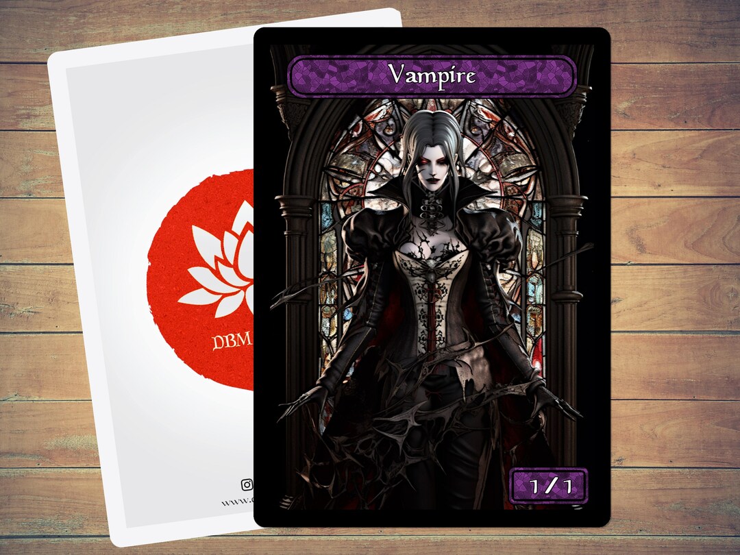 Vampire Token MTG Token Stained Glass Art Token 5 Pack for Magic and ...