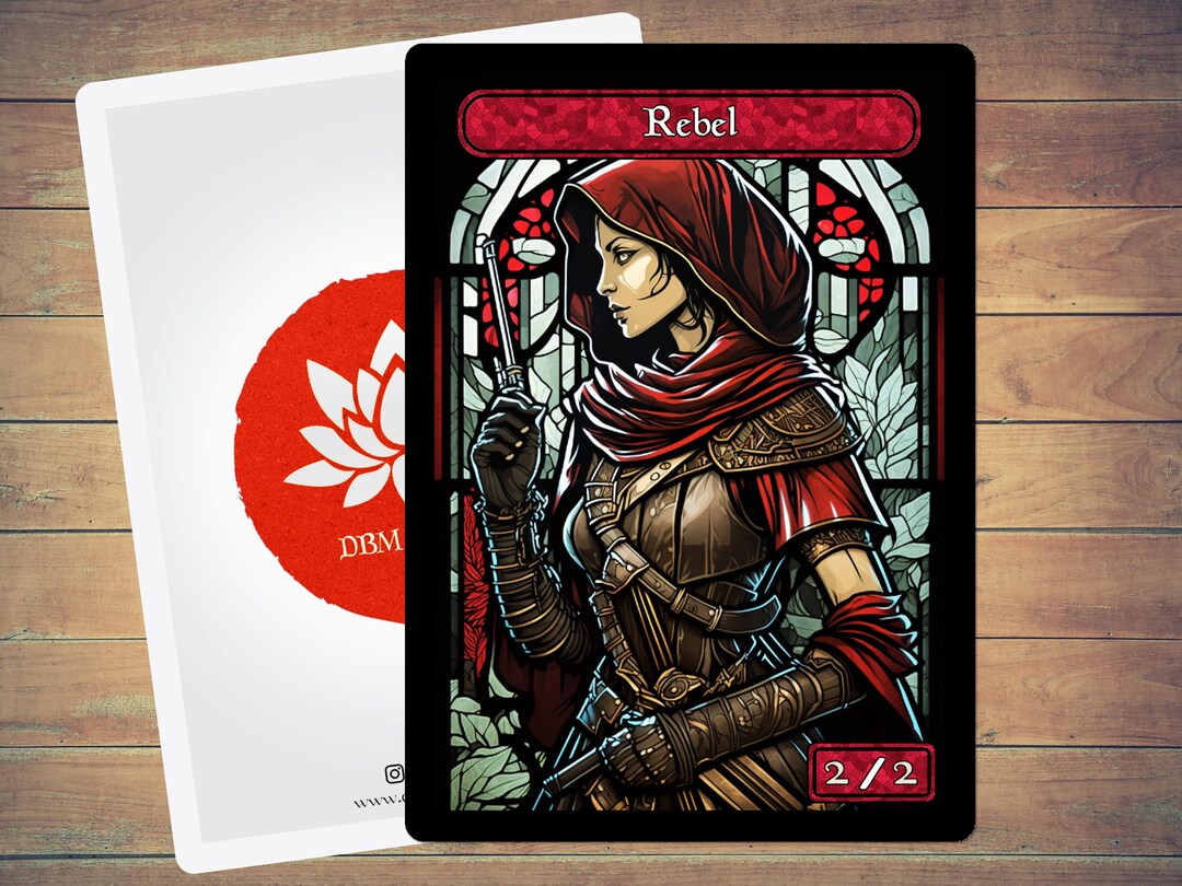 Rebel Token Stained Glass Art Token 5 Pack for Magic and Other ...