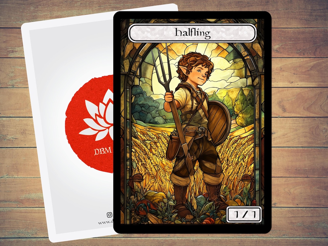 Halfling Token MTG Token Stained Glass Art Token 5 Pack for Magic and ...
