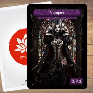 Vampire Deck Vampire Token Bundle Stained Glass Art Vampire Token Blood ...