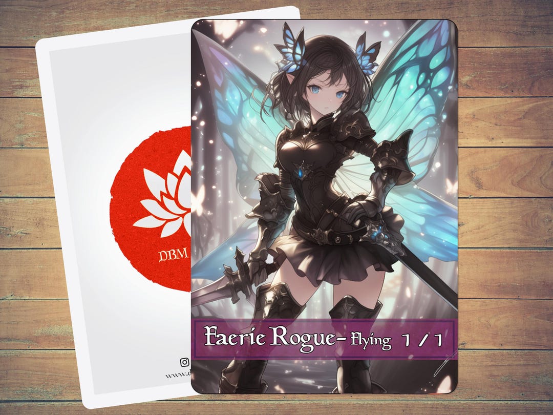 Faerie Rogue Token Faerie Token MTG Token MTG Anime Token Art Token 5 ...