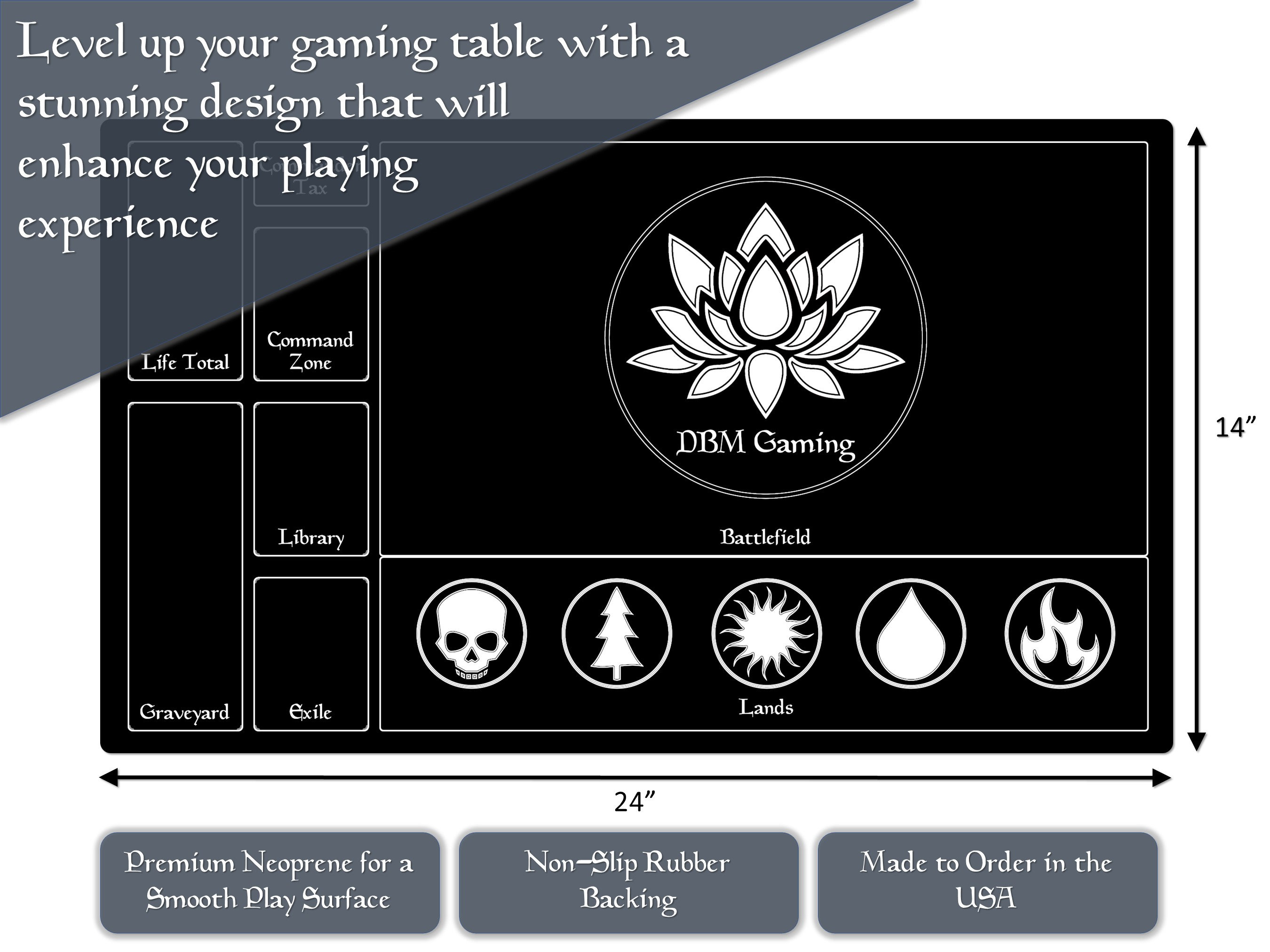 Magic Zone Layout 14 X 24 Playmat for EDH and - Etsy Canada