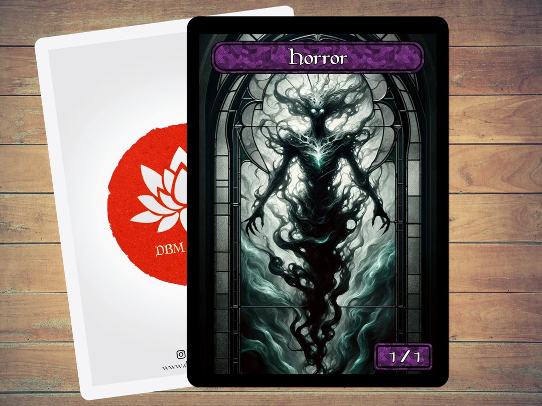 Horror Token Token Stained Glass Art Token 5 Pack for Magic and Other ...
