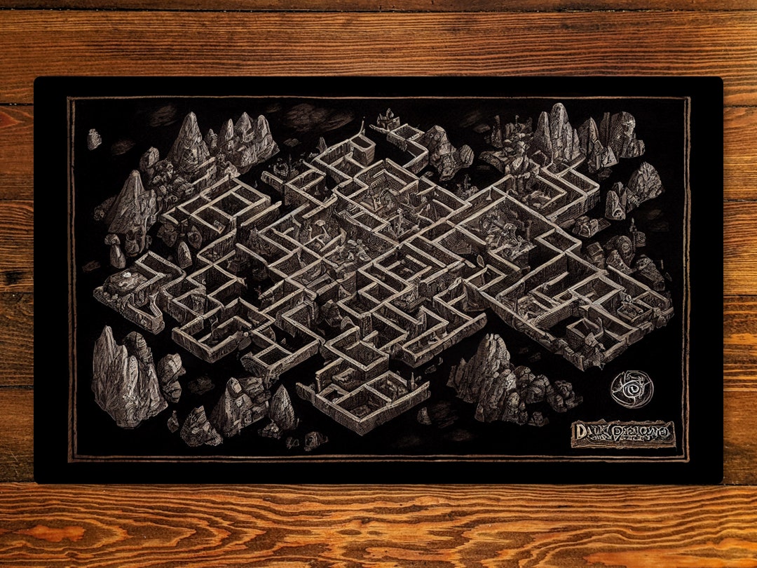 Dungeon Map 14" X 24" Playmat for Card, Ccg, and Tabletop Games - Etsy