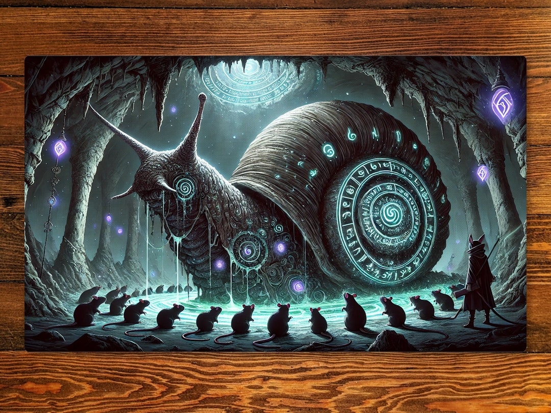 Snail Playmat 14" X 24" Playmat Rat Playmat for Card, Ccg, and Tabletop ...
