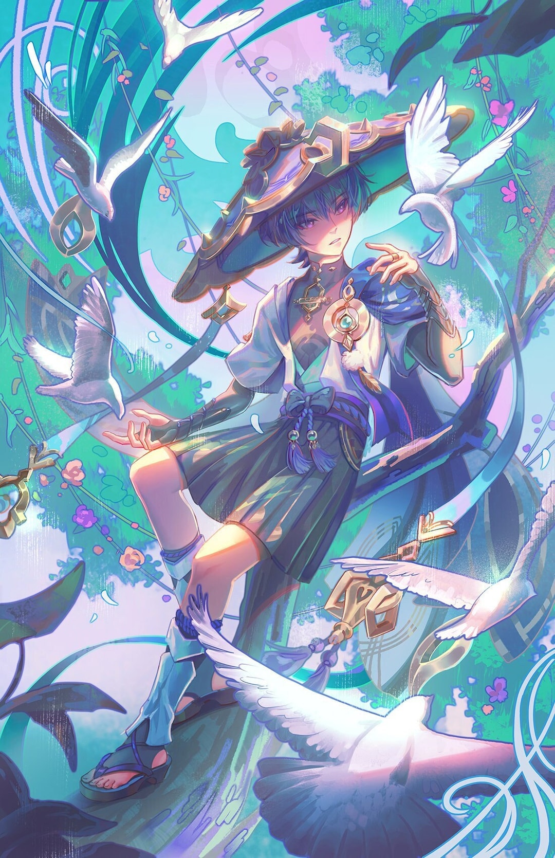 Genshin Impact Wanderer 11"x17" Print - Etsy