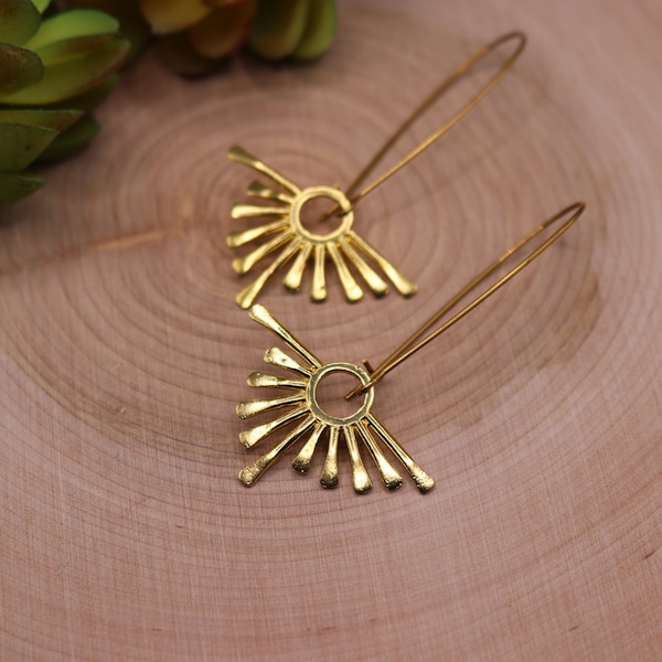 Sun Wire Earrings - Etsy