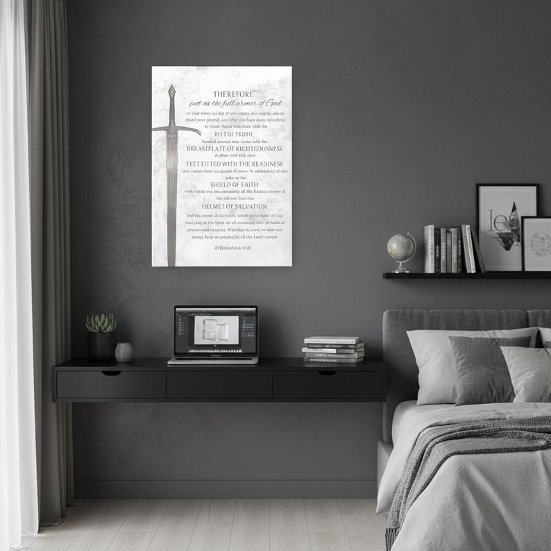 Armor of God Ephesians 6 Bible Verse Canvas Wall Art - Etsy