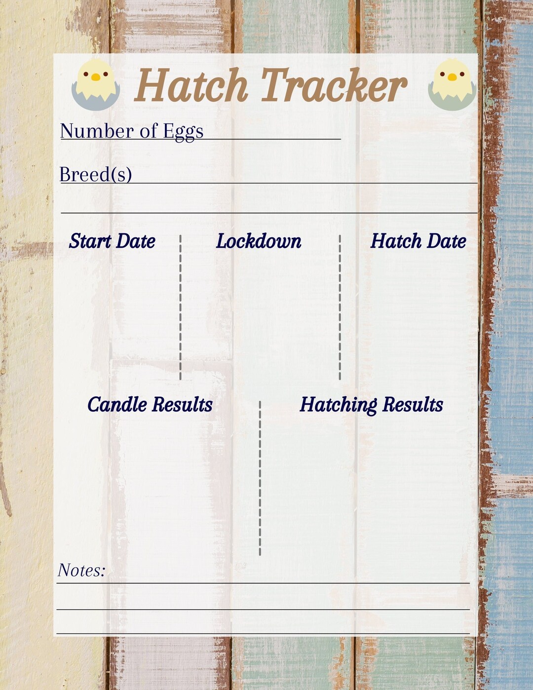 Printable Egg Hatching Tracker Chicken Eggs Egg Hatching - Etsy