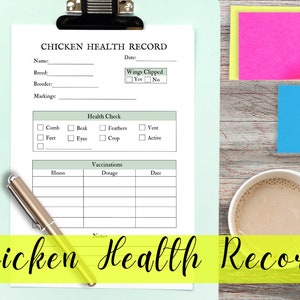 Homestead Chicken Record Keeping Printable | Chicken Health & Flock ...