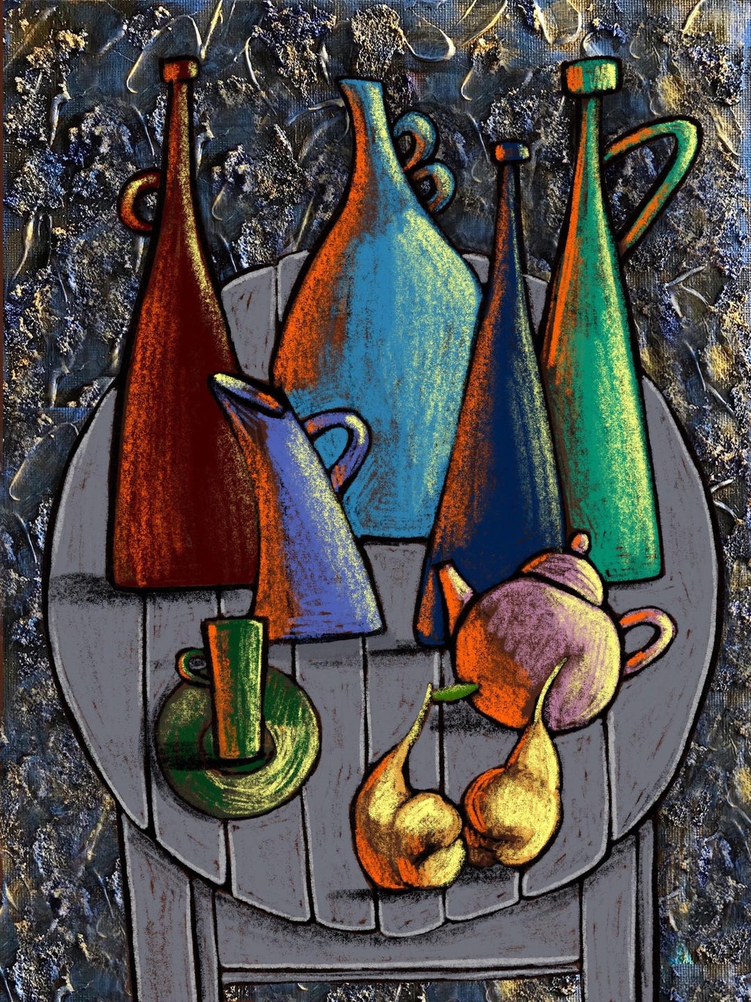 Original Painting on Canvas. Hidden Still Life. Still Life. Acrylic ...